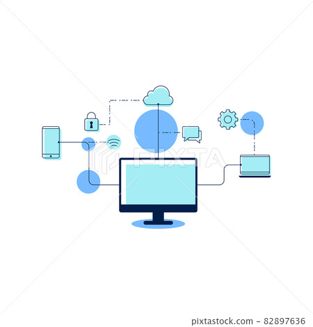 Computing network Vector icon design illustration - Stock Illustration ...