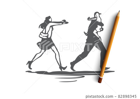 Abduction, kidnapping, child, criminal, woman... - Stock Illustration ...