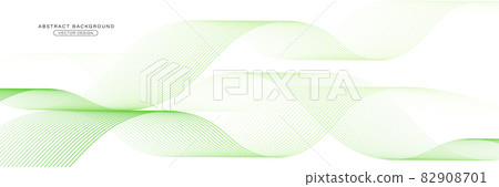 Abstract bright green wave lines on white... - Stock Illustration ...