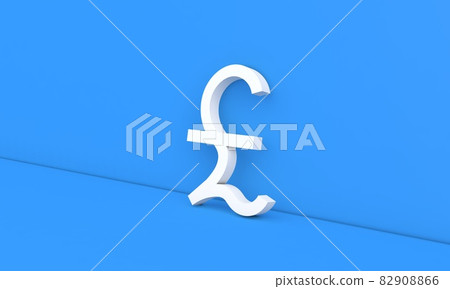 Pound sterling symbol on blue background. - Stock Illustration ...