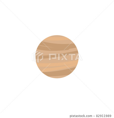 Simple cartoon icon or symbol of planet flat... - Stock Illustration ...