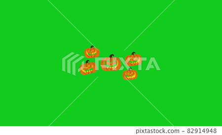 Halloween on a green screen background. 3d... - Stock Illustration ...