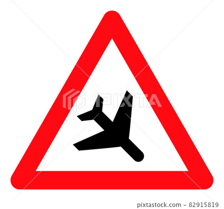 Airplane Warning - Vector Icon Illustration - Stock Illustration ...
