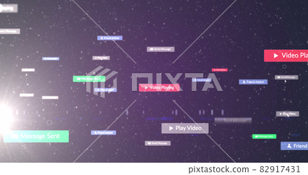 Image of cursors over social media icons and... - Stock Illustration ...