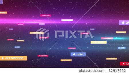 Image of cursors over social media icons and... - Stock Illustration ...
