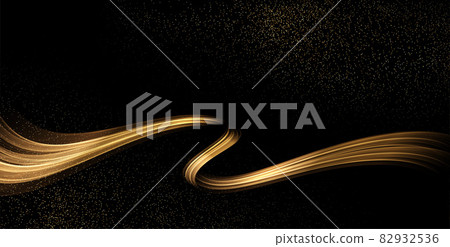 Abstract Gold Waves. Shiny golden moving lines... - Stock Illustration ...