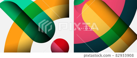 Trendy shapes, color minimal design... - Stock Illustration [82933908 ...