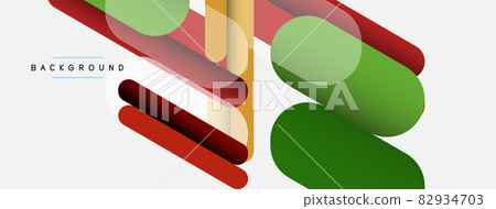 Overlapping round shapes and lines background.... - Stock Illustration ...