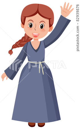 Female medieval historical cartoon characters - Stock Illustration ...