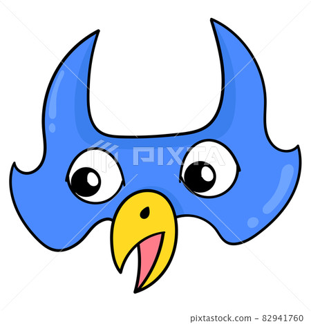 beaked bird face mask for disguise, doodle icon... - Stock Illustration ...