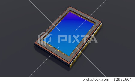 Sensor of modern digital camera. top side view,... - Stock Illustration ...