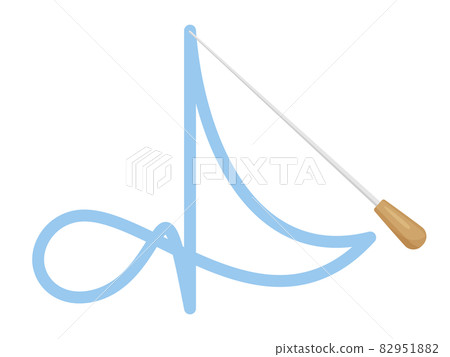Illustration of swinging a baton in 4 beats - Stock Illustration ...