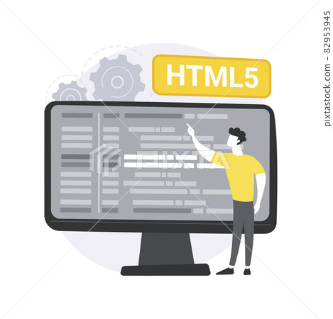HTML5 website development abstract concept... - Stock Illustration ...
