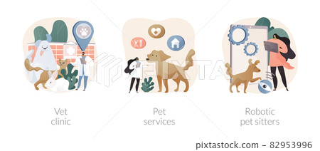 Animal services abstract concept vector... - Stock Illustration ...