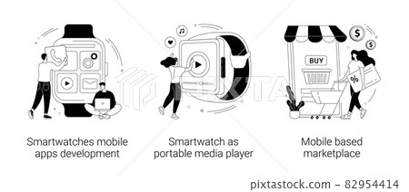 Wearable devices abstract concept vector... - Stock Illustration ...