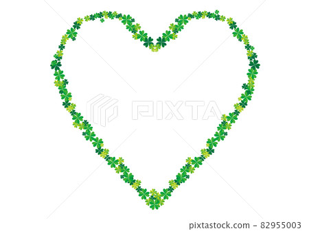 Symbol of good luck Heart frame drawn with... - Stock Illustration ...