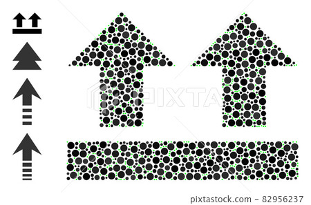 Dotted Bring Up Collage of Rounded Dots and... - Stock Illustration ...