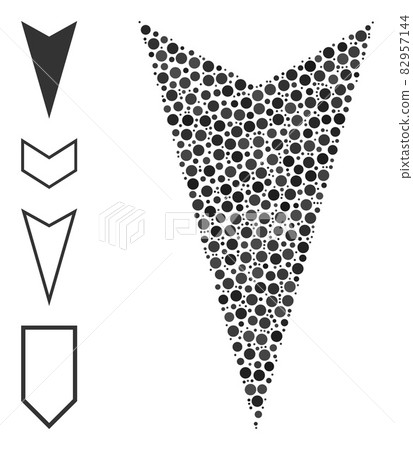 Dotted Arrowhead Down Composition of Round Dots... - Stock Illustration ...