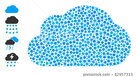 Dotted Cloud Composition of Circles and Similar... - Stock Illustration ...