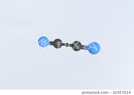 Cyanogen molecule made with balls, scientific... - Stock Illustration ...
