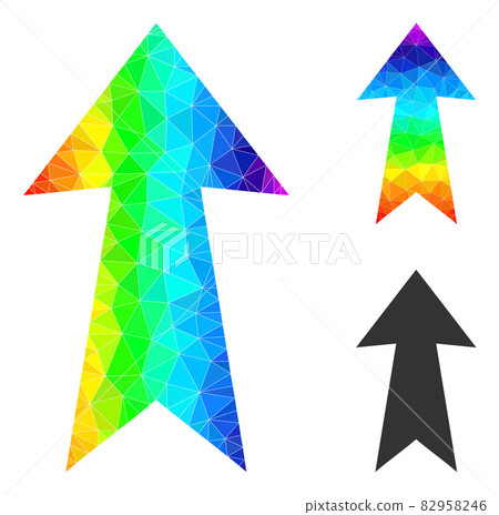 Vector Triangle Filled Arrow Up Icon with... - Stock Illustration ...