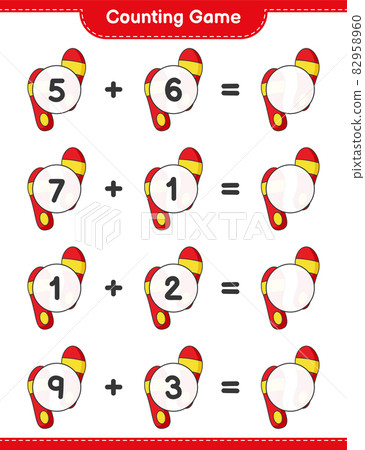 Counting game, count the number of Flip Flop... - Stock Illustration ...