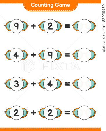 Counting game, count the number of Sunglasses... - Stock Illustration ...