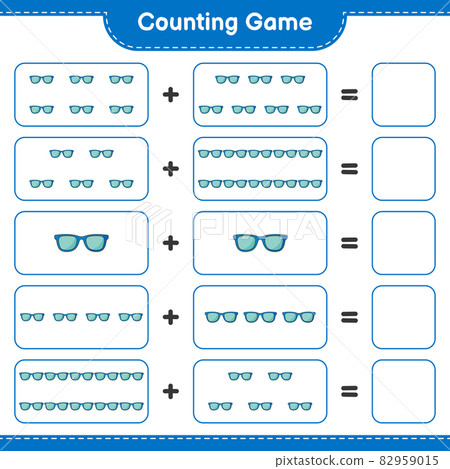 Counting game, count the number of Sunglasses... - Stock Illustration ...