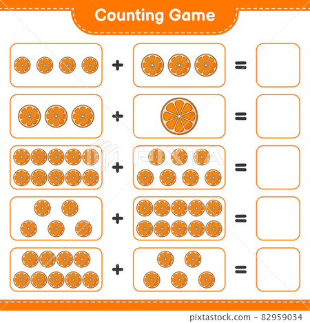Counting game, count the number of Orange and... - Stock Illustration ...