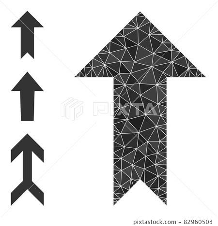 Vector Triangle Filled Arrow Up Icon with... - Stock Illustration ...