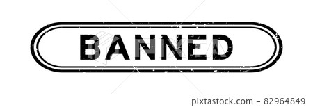 Grunge black banned word rubber seal stamp on... - Stock Illustration ...