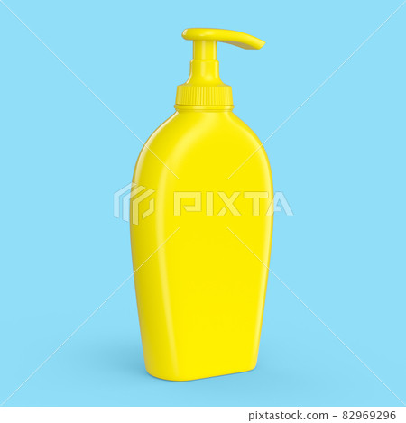 Yellow sunscreens bottle or sunblock cream tube... - Stock Illustration ...