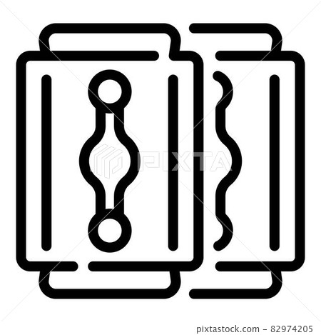 Razor blade icon, outline style - Stock Illustration [82974205] - PIXTA