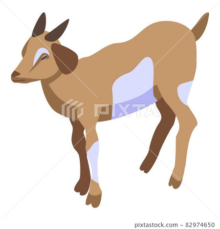 Farm goat icon, isometric style - Stock Illustration [82974650] - PIXTA