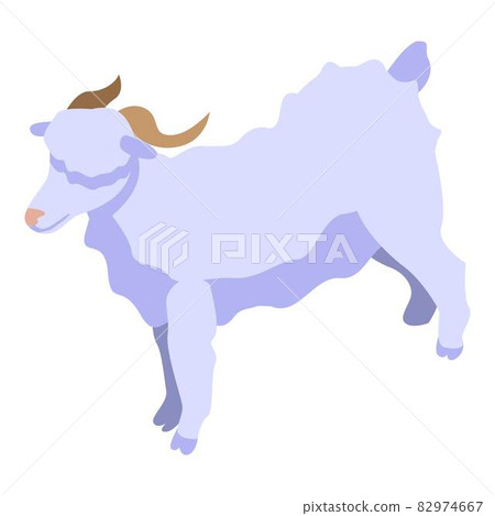 Goat icon, isometric style - Stock Illustration [82974667] - PIXTA