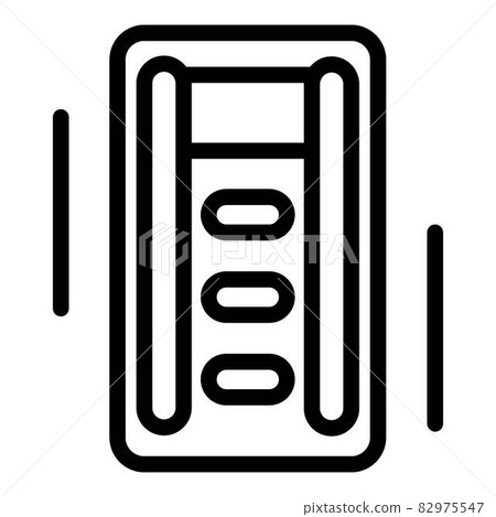 Inflatable air bed icon, outline style - Stock Illustration [82975547 ...