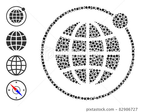 Dotted Planet Orbit Mosaic of Circles with... - Stock Illustration ...