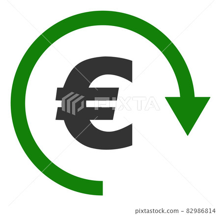Euro Repay - Raster Icon Illustration - Stock Illustration [82986814 ...