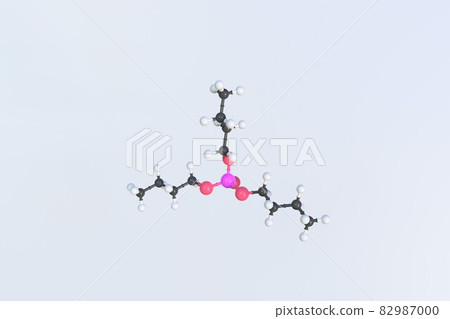 Tributyl phosphate molecule made with balls,...-插圖素材 [82987000] - PIXTA圖庫