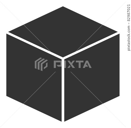 Cube - Raster Icon Illustration - Stock Illustration [82987021] - PIXTA