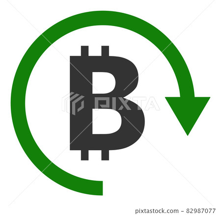 Bitcoin Repay - Raster Icon Illustration - Stock Illustration [82987077 ...
