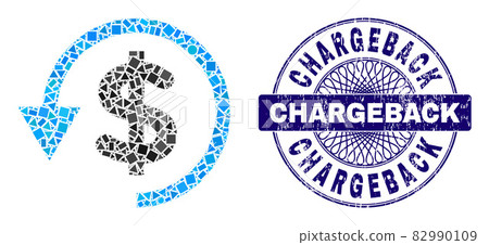 Grunge Chargeback Stamp and Geometric... - Stock Illustration [82990109 ...