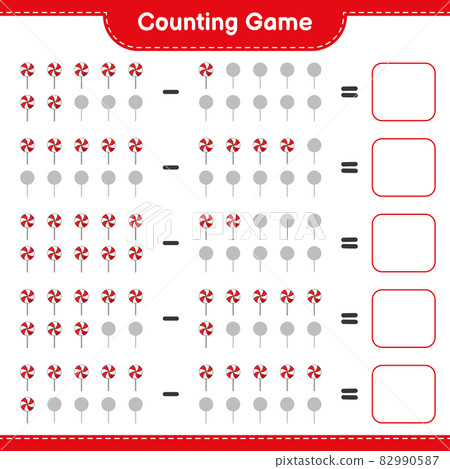 Counting game, count the number of Candy and...-插圖素材 [82990587] - PIXTA圖庫