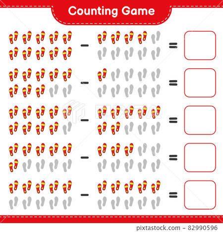 Counting game, count the number of Flip Flop... - Stock Illustration ...