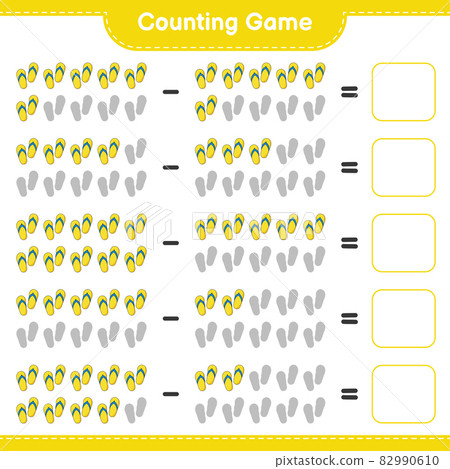Counting game, count the number of Flip Flop... - Stock Illustration ...