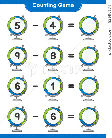 Counting game, count the number of Globe and... - Stock Illustration ...