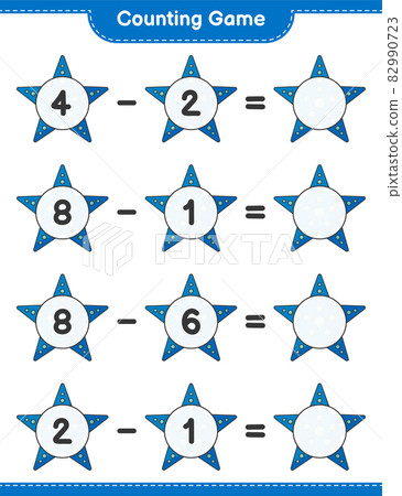 Counting game, count the number of Starfish and... - Stock Illustration ...