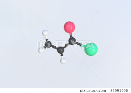 Molecule of acryloyl chloride, isolated... - Stock Illustration ...