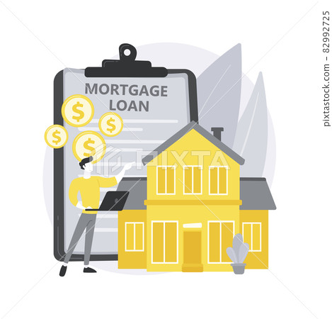 Mortgage loan abstract concept vector... - Stock Illustration [82992725 ...