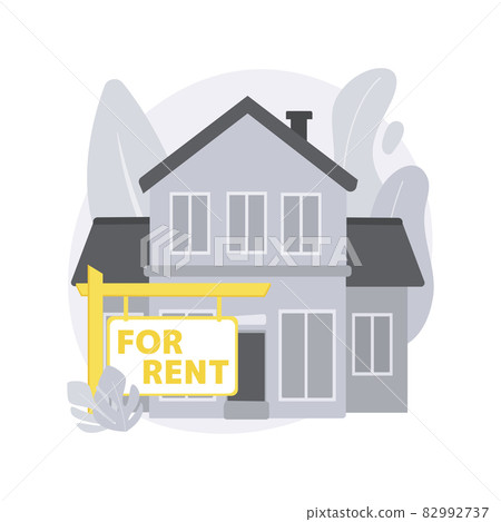 House for rent abstract concept vector... - Stock Illustration ...